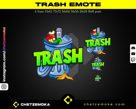 Trash Text Emote for Twitch Youtube Discord Instant | Etsy