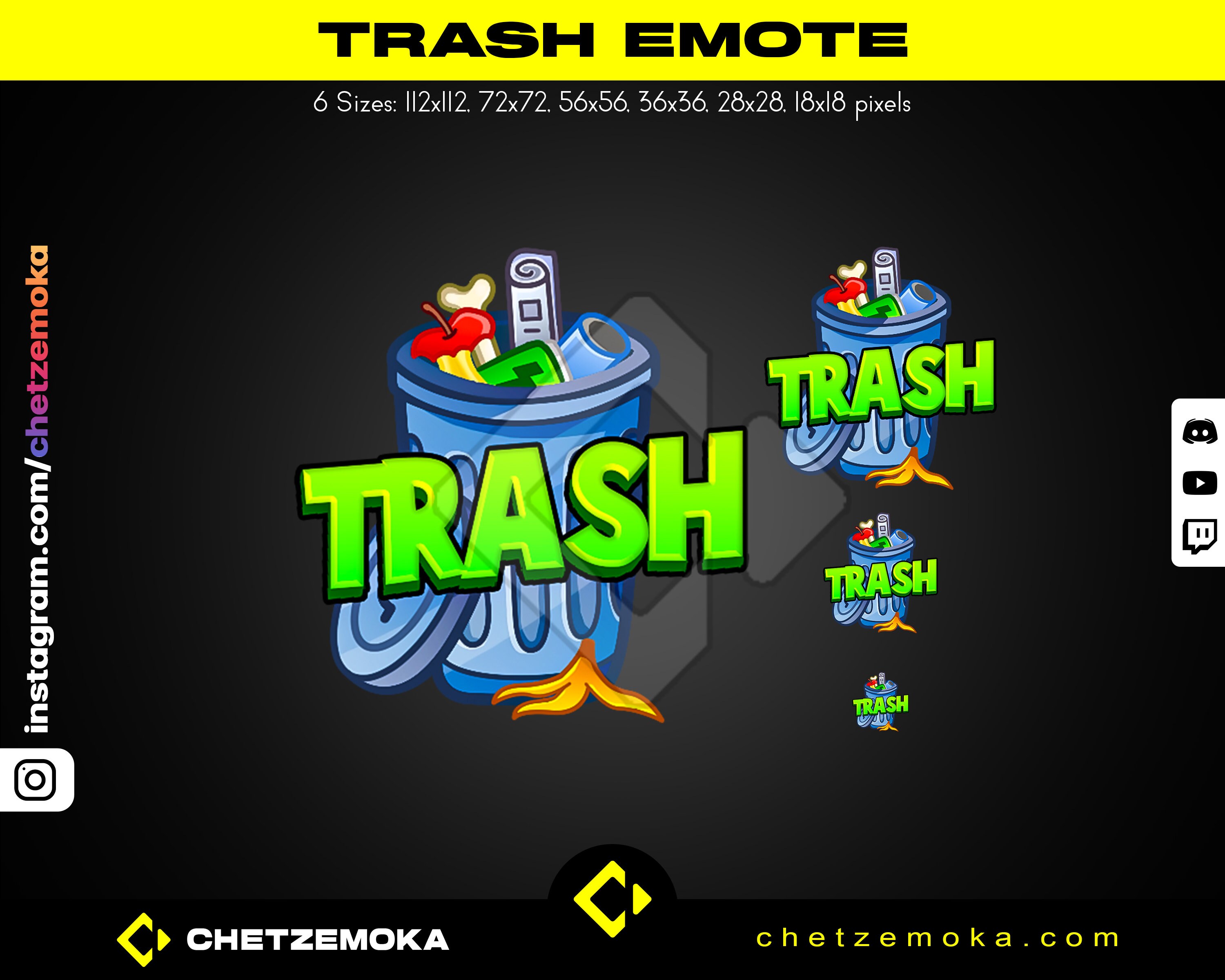 Trash Text Emote | for Twitch, Youtube, Discord | Instant Delivery - Etsy