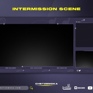 Musical Stream Overlay Dark Purple - Animated & Static Version | Music ...