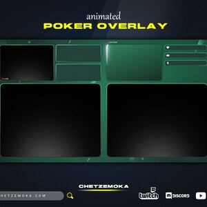 Twitch Green Poker Overlay: Animiertes Stream Paket (Instant Download ...