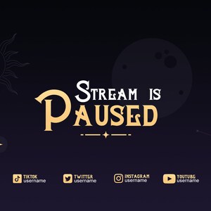 Astrology & Cosmic Twitch Screens | 3 Animated Stream Screens for ...