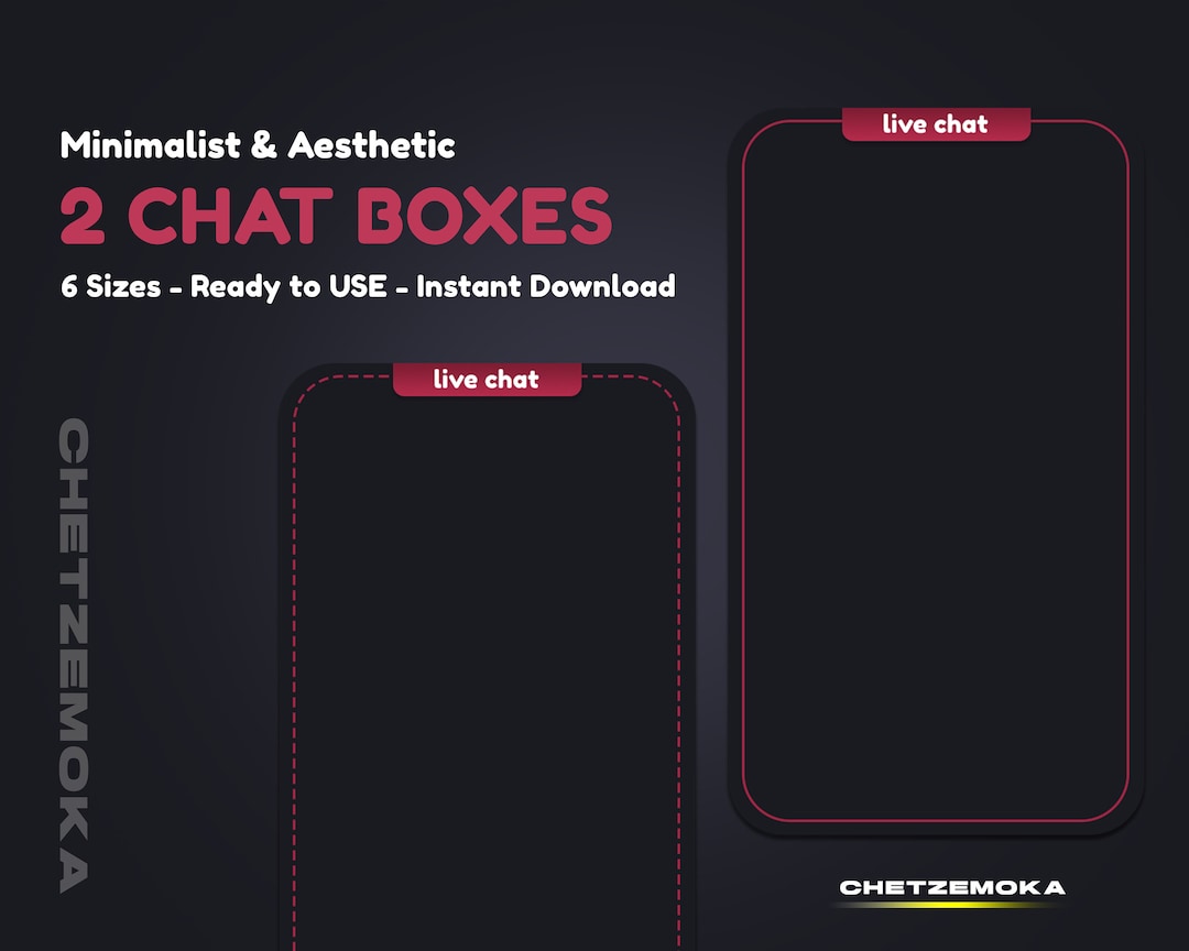 Twitch Chat Box Overlay | Minimal and Aesthetic Chat Box Stream | 2 ...