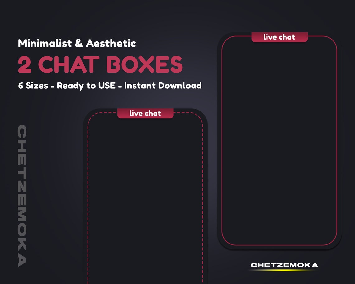 Twitch Chat Box Overlay Minimal and Aesthetic Chat Box Stream 2 Themes ...