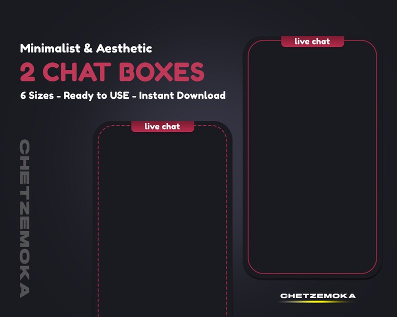 Twitch Chat Box Overlay | Minimal and Aesthetic Chat Box Stream | 2 ...
