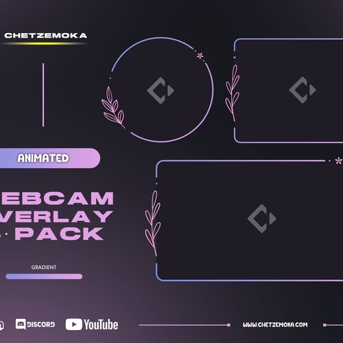 ANIMATED Floral Webcam Overlay 5 Sizes Twitch Lavender - Etsy