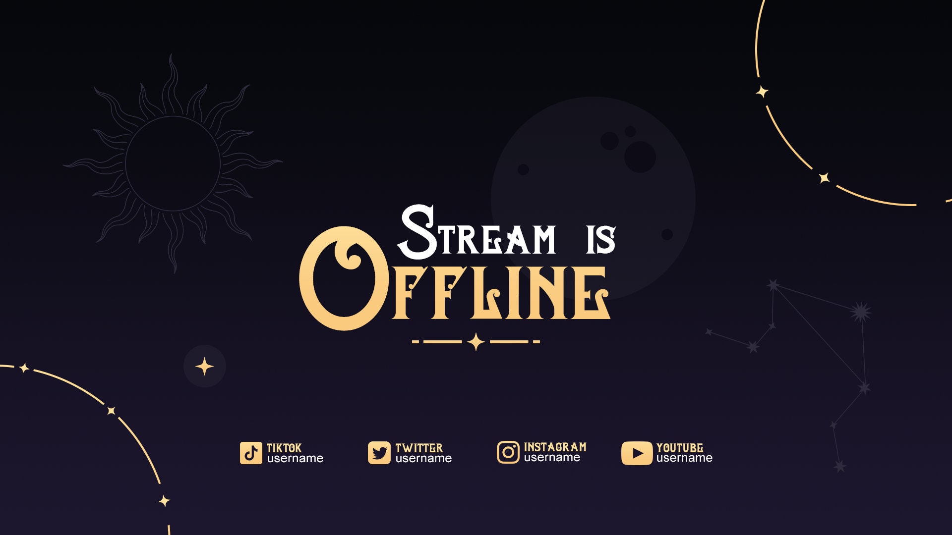 Astrology & Cosmic Twitch Screens 3 Animated Stream Screens for ...