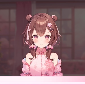 5x Vtuber Desk - Vtuber Assets - Pink Romantic Style (high Resolution ...