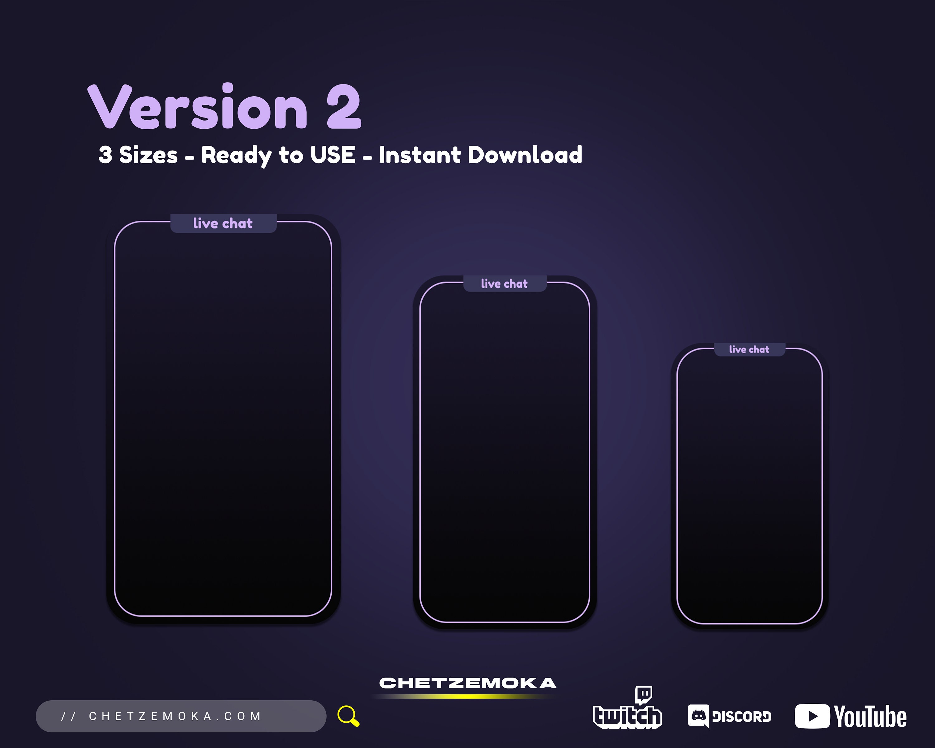 Twitch Chat Box Overlay Minimal and Aesthetic Chat Box Stream 2 Themes ...
