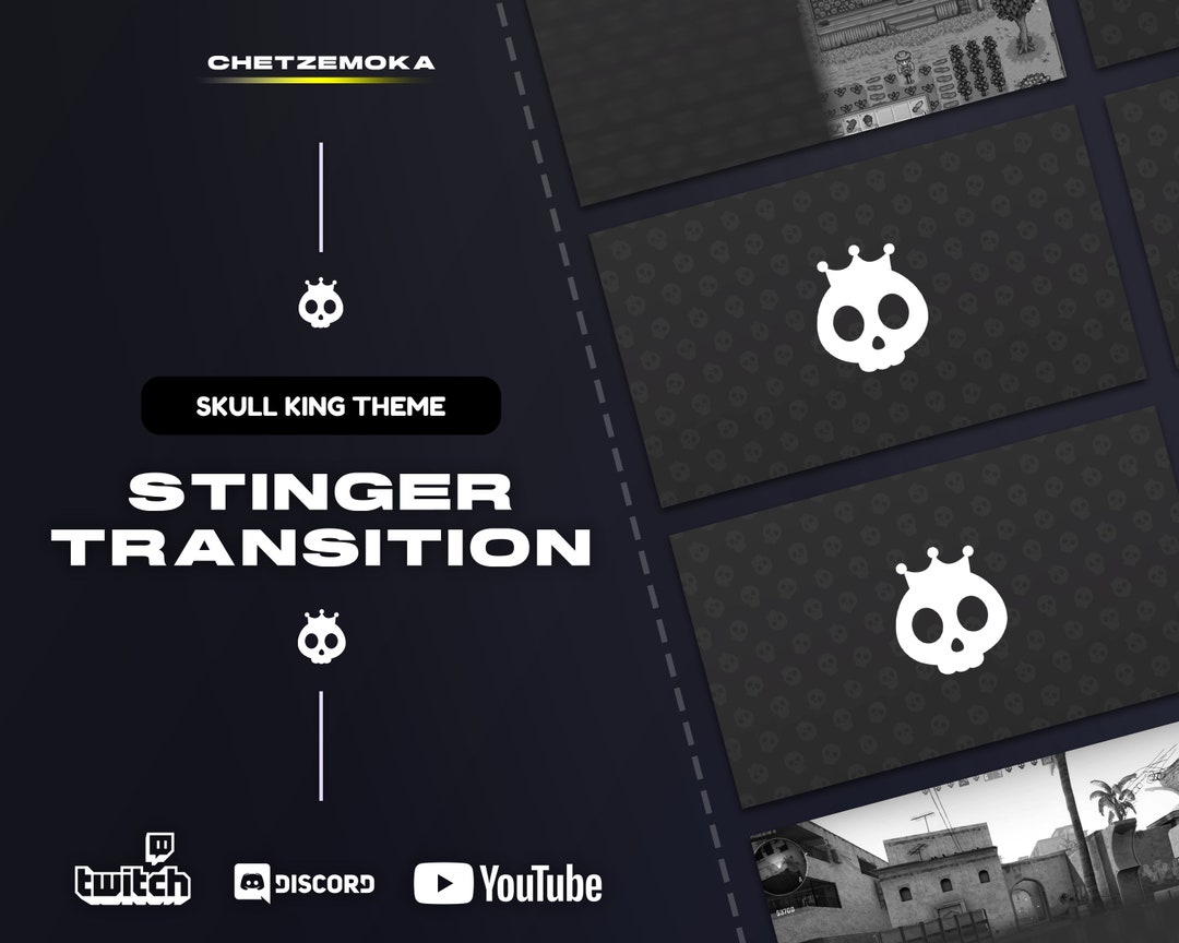 Skull Stinger Transition | Twitch Animated Stinger Transition | Stream ...