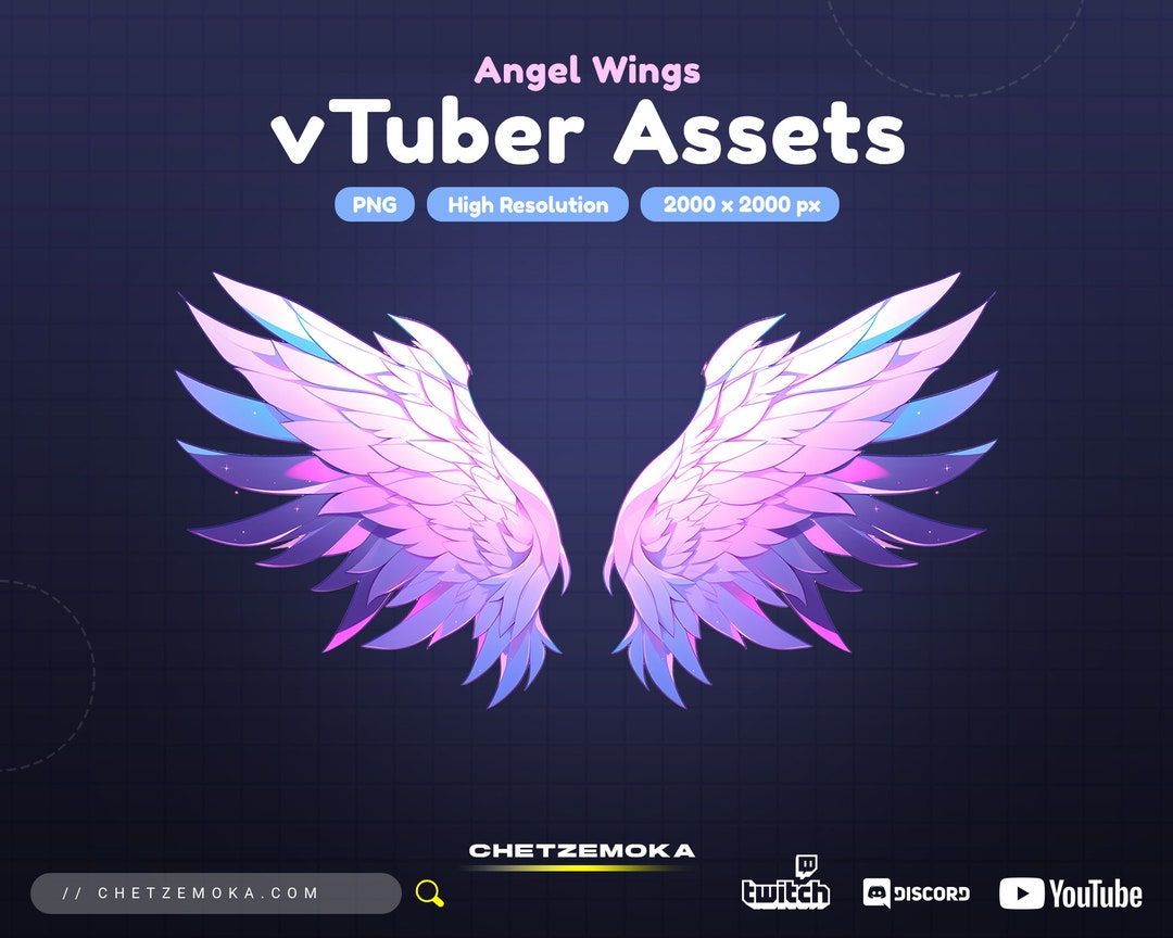 Vtuber Assets Angel Wings, Vtuber Assets, Vtube Wings, Cute Wings Asset ...