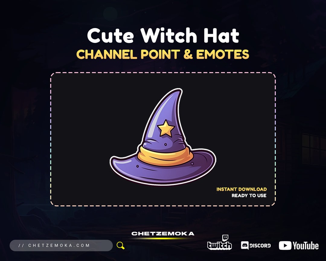 Witch Hat Channel Point - Twitch Emote | Twitch Channel Point - Twitch ...