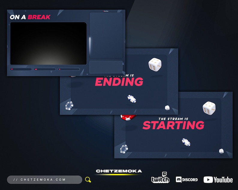 Animated Poker Twitch Overlay: Scenes, Alerts, Panels (digital Download ...