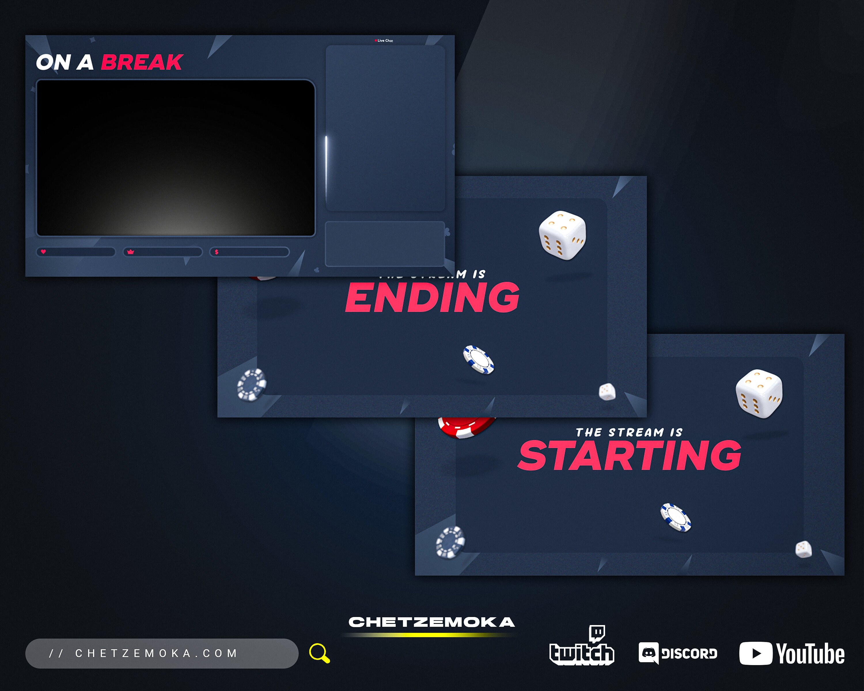 Animated Poker Twitch Overlay: Scenes, Alerts, Panels (digital Download ...