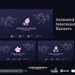 Floral Stream Overlay Pink & Navy Blue - Animated and Static Version ...