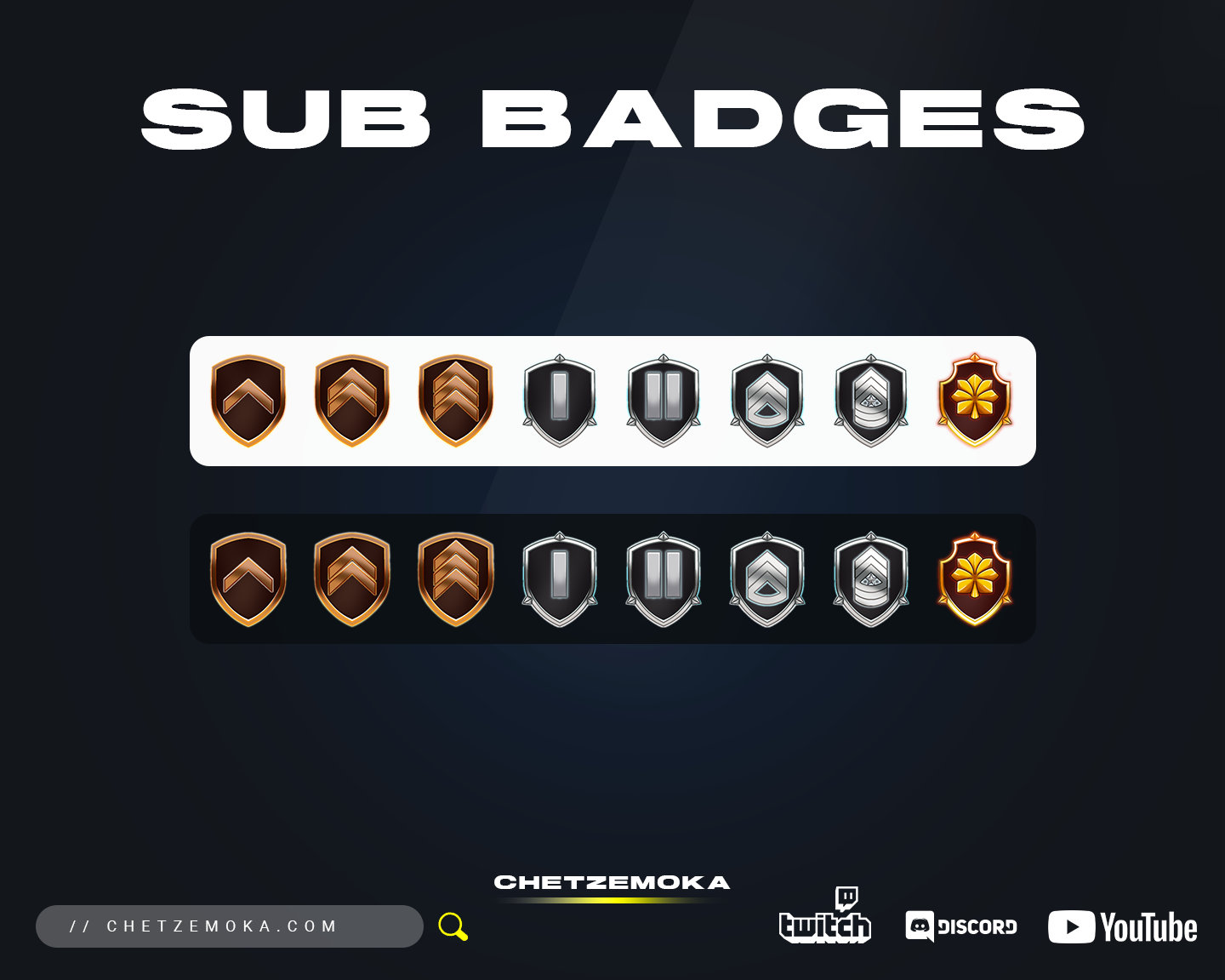 Military Ranks Sub Badges | 8 Badges | Army Rank Sub Badges Twitch ...