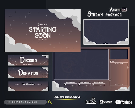 Celestial Stream Overlay Animated & Static Version - Etsy Australia