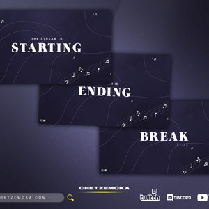 Musical Stream Overlay Dark Purple - Animated & Static Version | Music ...