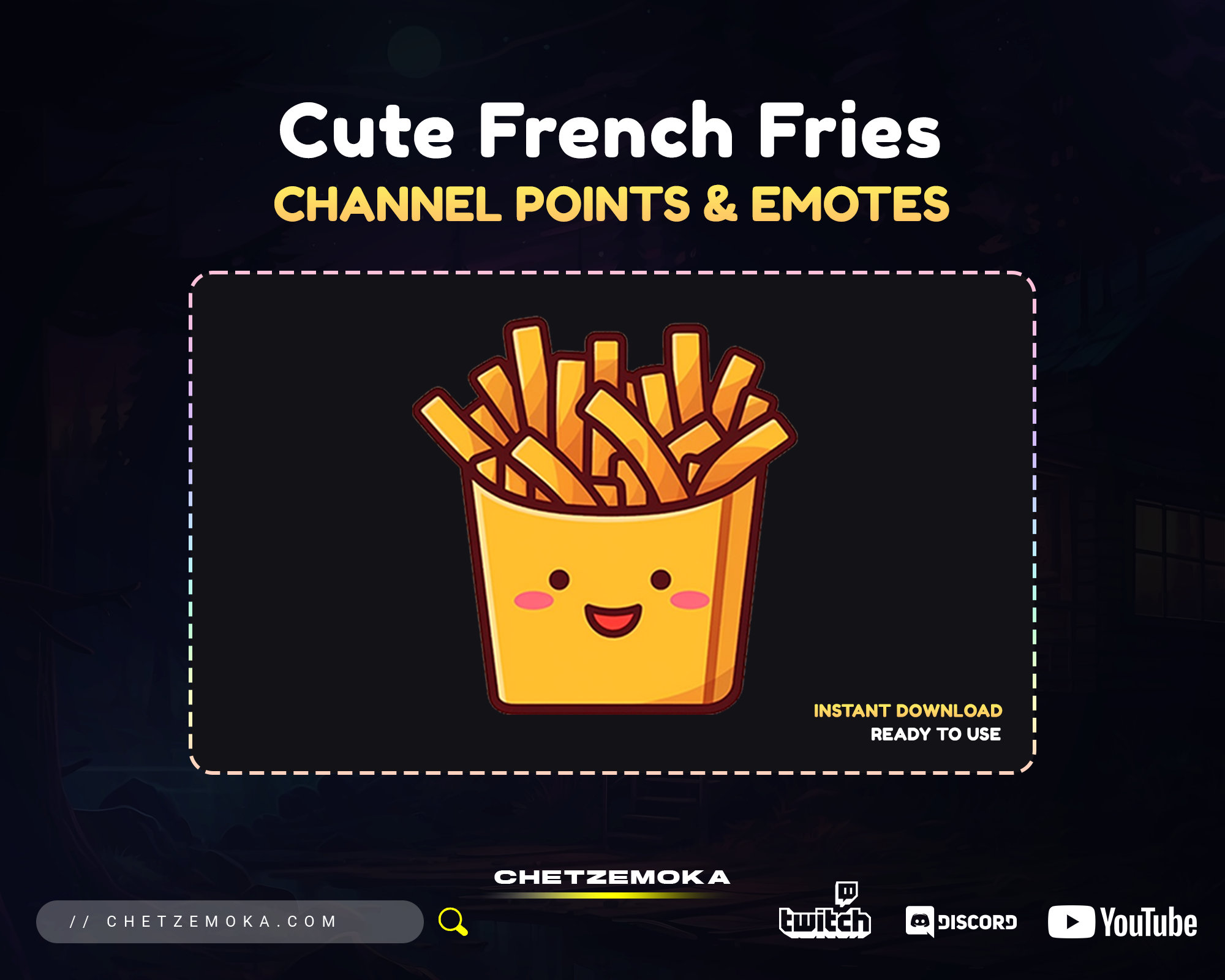 French Fries Channel Point Twitch Emote Twitch Channel Point Twitch ...