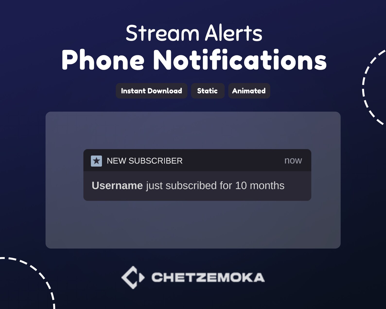 Dark Theme Animated Twitch Alerts: Phone Notifications (instant ...
