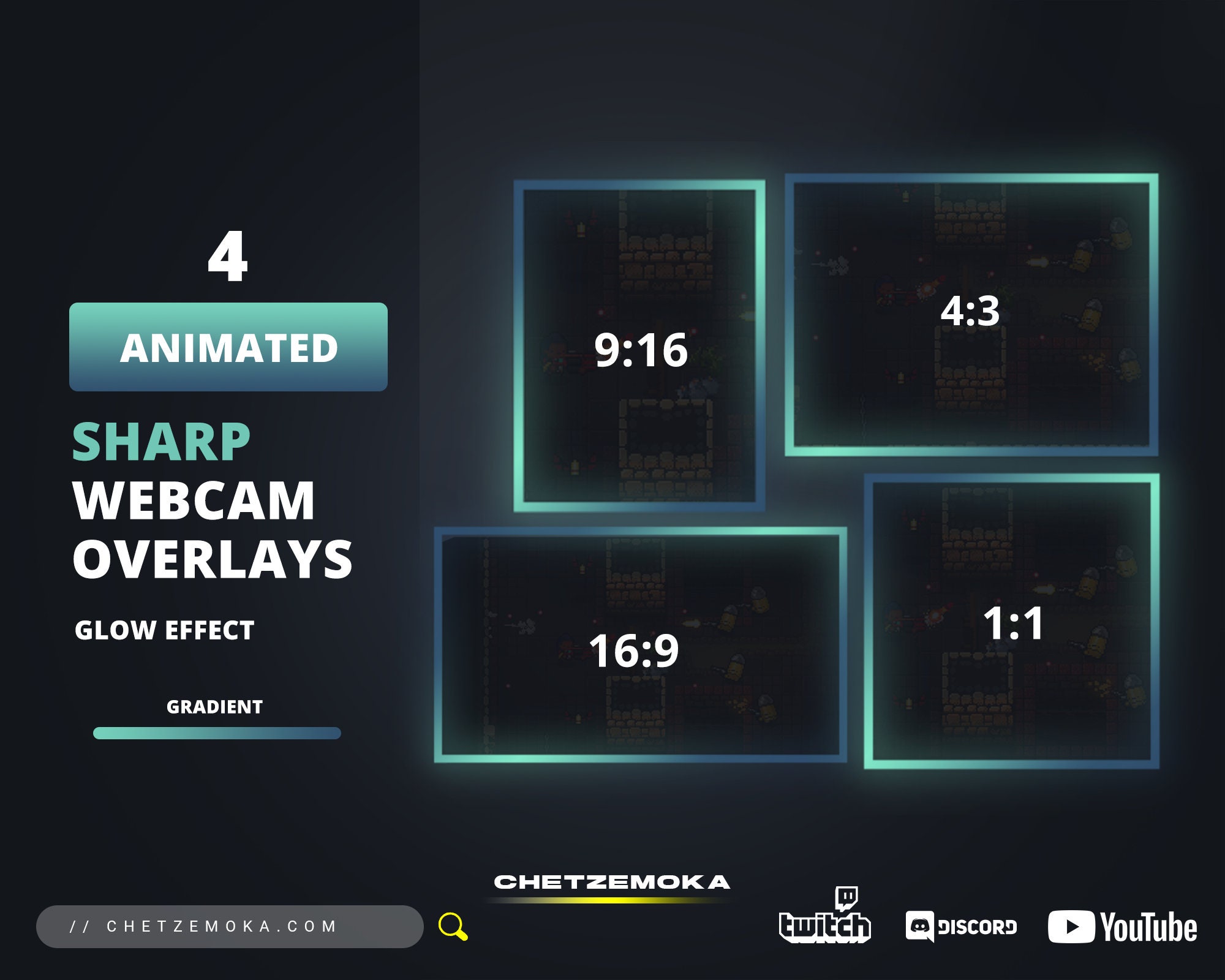 Animated Webcam Overlay Seaweed Theme | Circle and All Standard Sizes ...