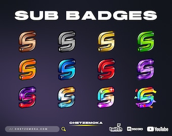 Letter Z Sub Badges Set of 12 Badges 3D Cheer Letter Bronze Silver Gold ...