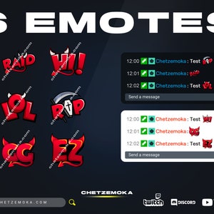 Devil Twitch Emotes - Ez/gg/raid/rip/lol/hi for Twitch / Youtube ...