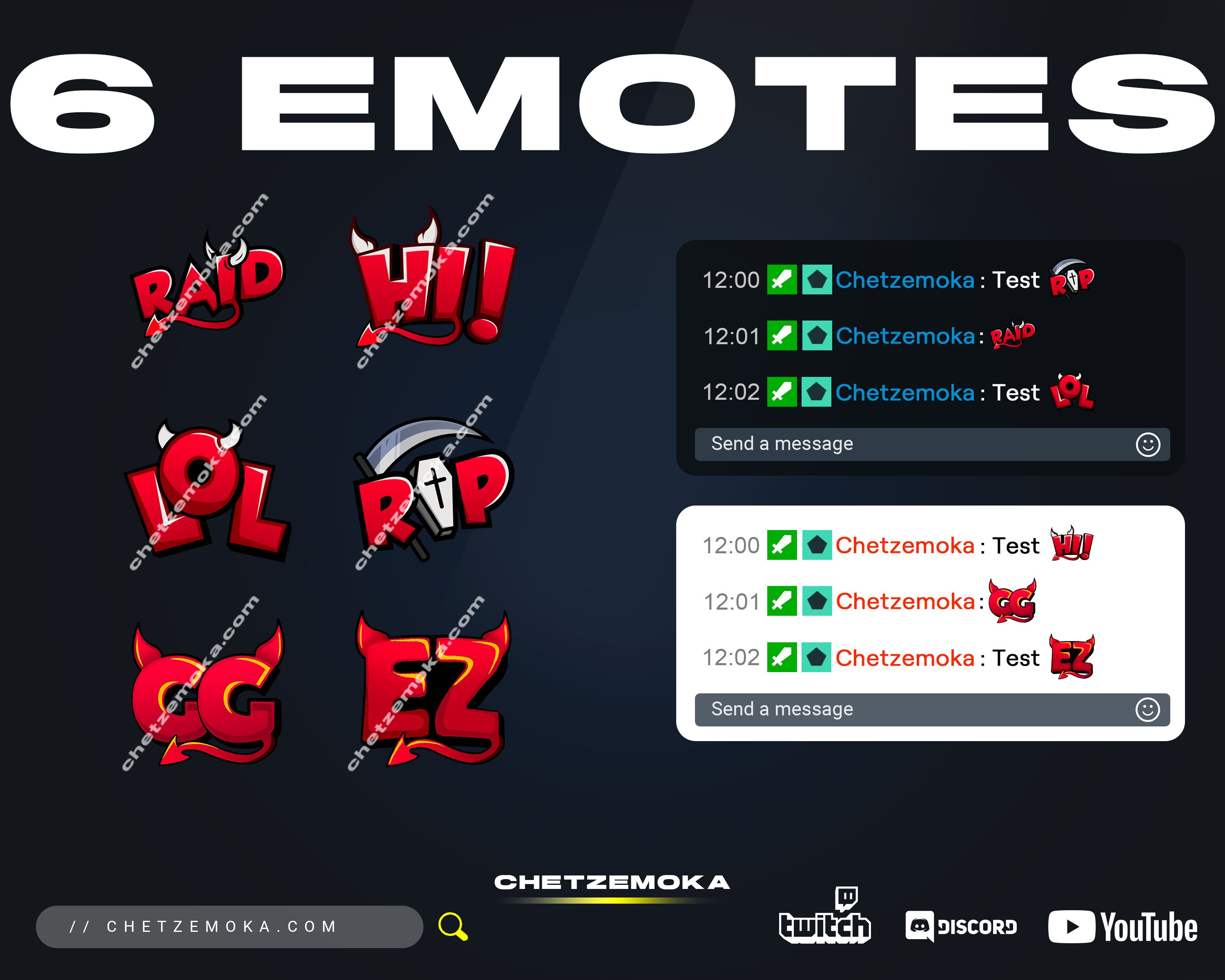 Devil Twitch Emotes Ez/gg/raid/rip/lol/hi for Twitch / Youtube ...