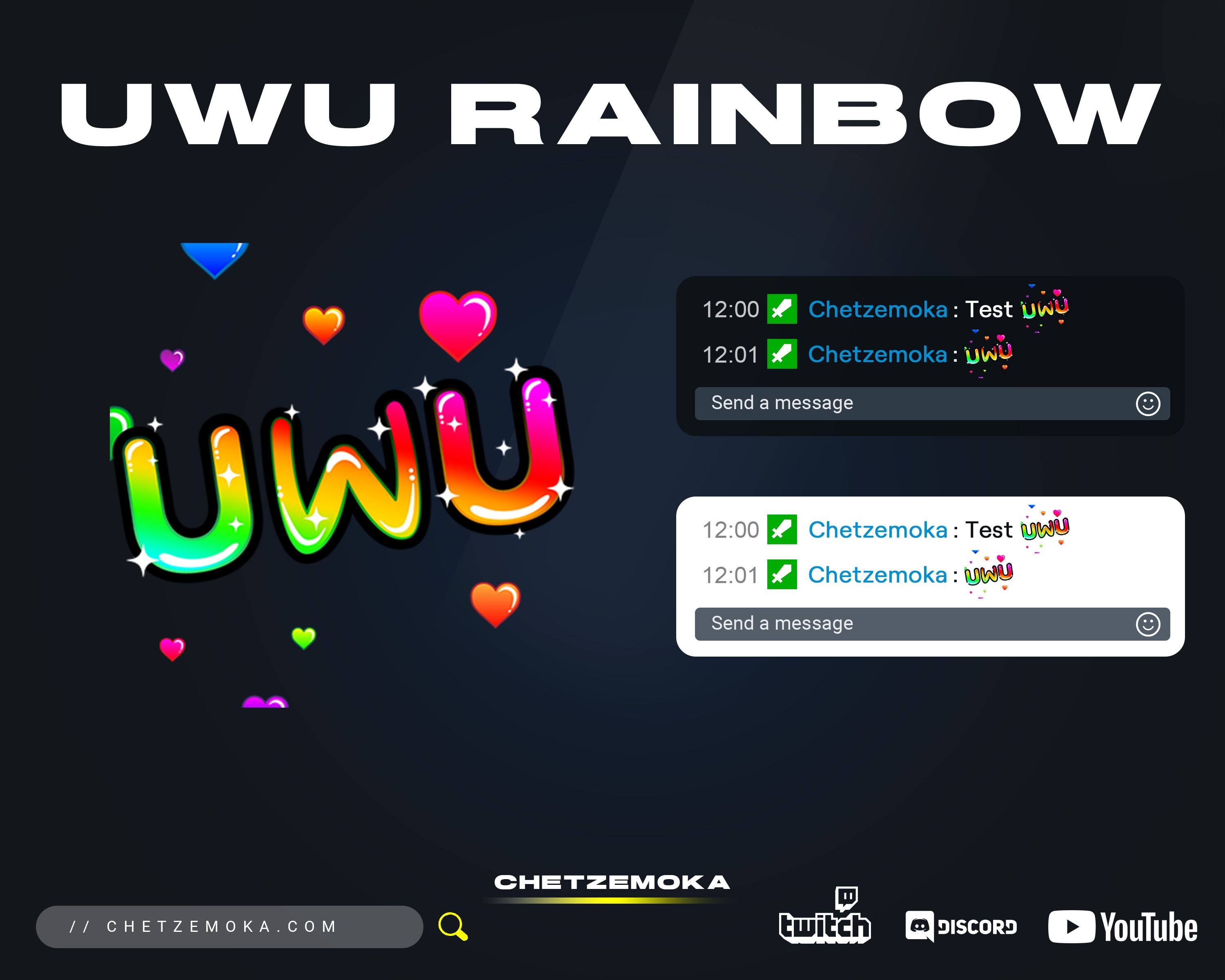 Uwu Animated Emote | Text I Rainbow | Uwu | Instant Delivery | GIF - Etsy