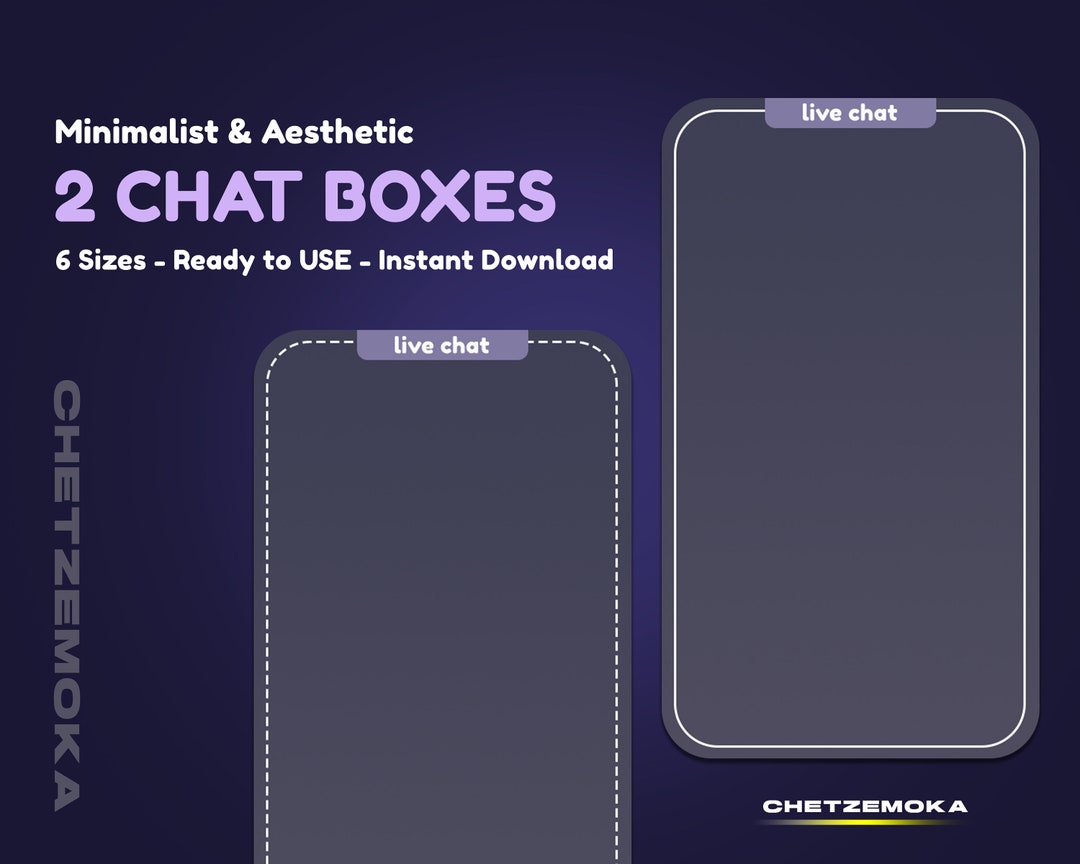 Twitch Chat Box Overlay | Minimal and Aesthetic Chat Box Stream | 2 ...