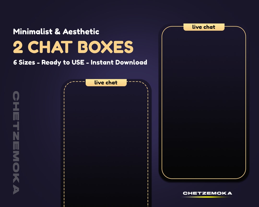 Twitch Chat Box Overlay | Minimal and Aesthetic Chat Box Stream | 2 ...