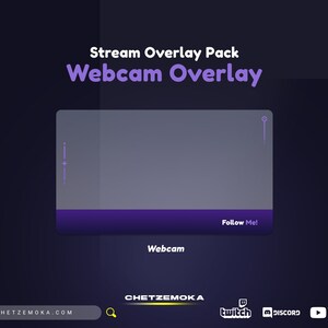 Stream Overlay Package Violet | Webcam Overlay | 18 Twitch Panels ...