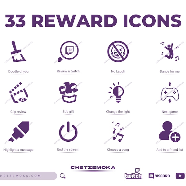 Twitch Reward Icons - Etsy