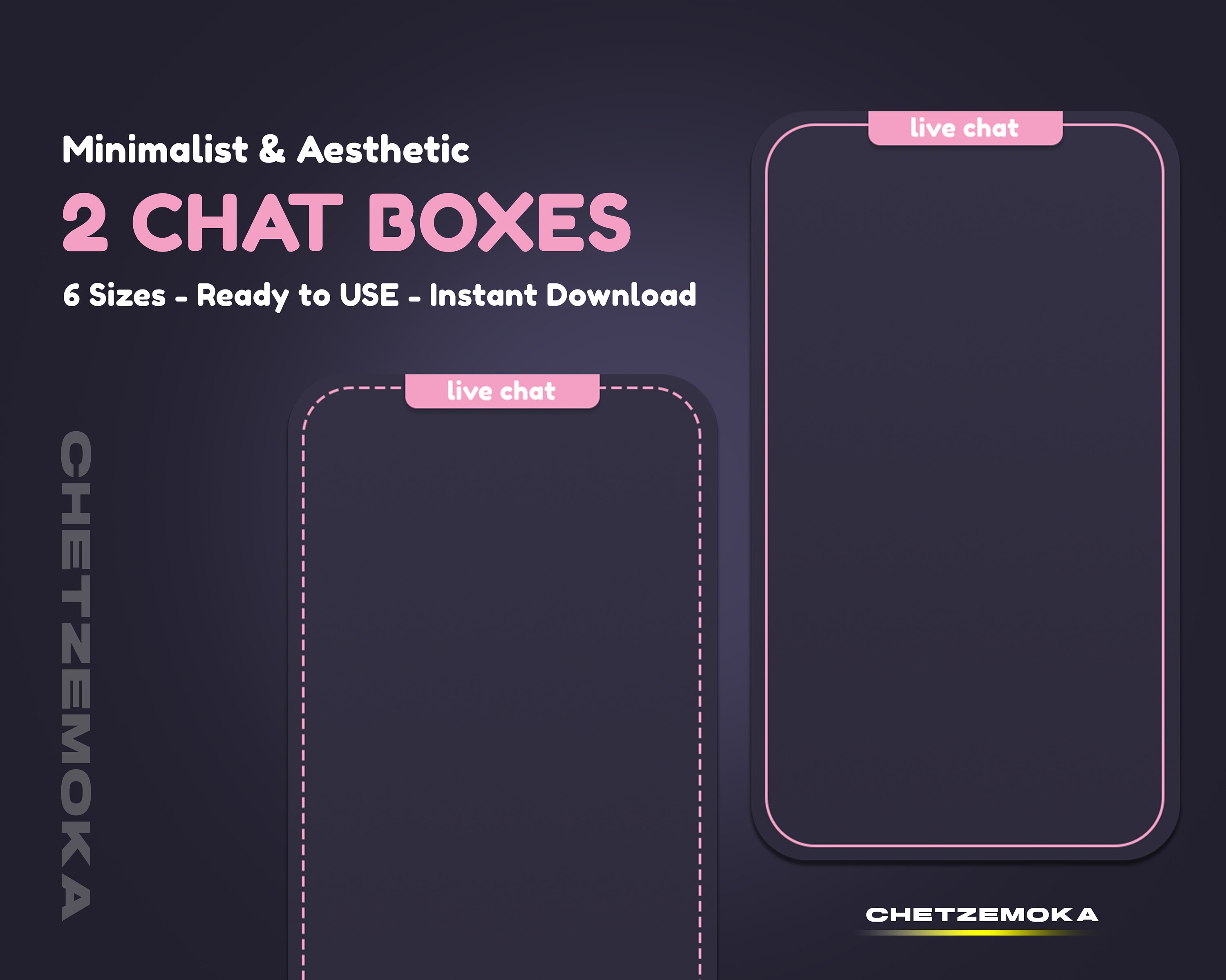 Twitch Chat Box Overlay | Minimal and Aesthetic Chat Box Stream | 2 ...