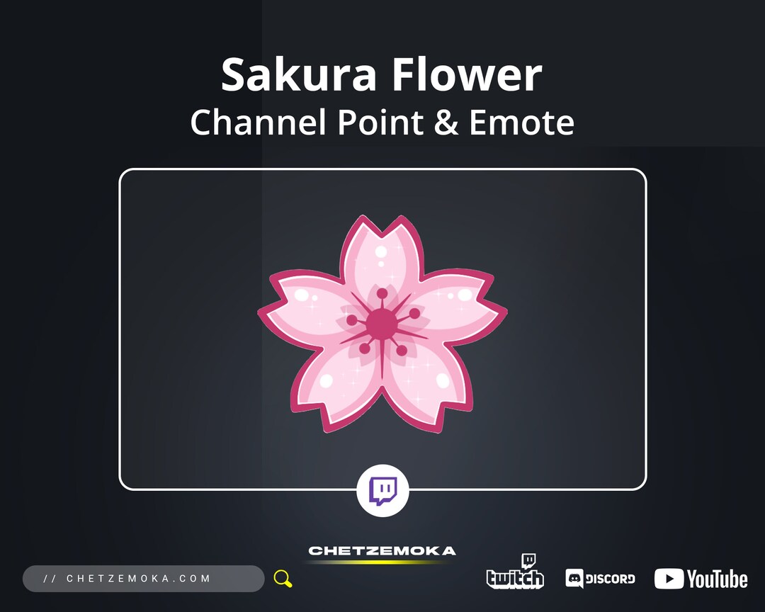 Sakura Flower Emote - Twitch Emote | Twitch Channel Points - Twitch ...