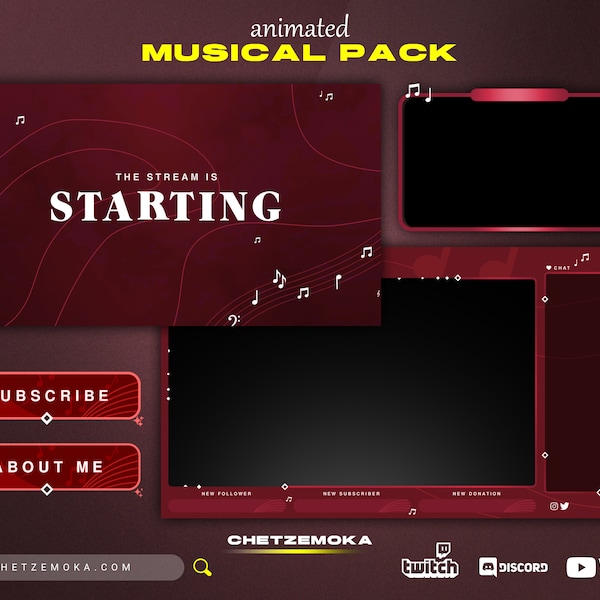 Red Static Twitch Overlay - Etsy