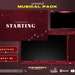 Musical Stream Overlay Dark Red - Animated & Static Version | Music ...