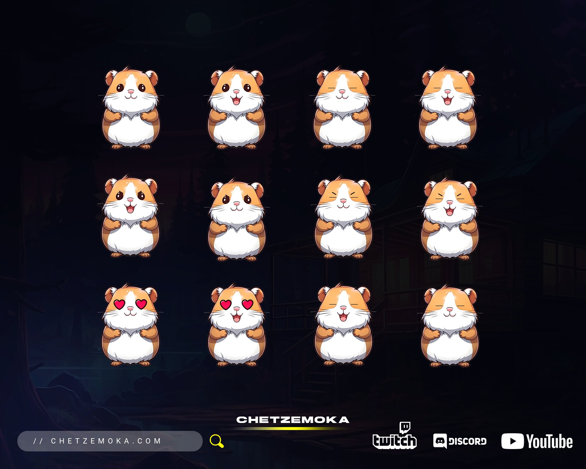 Pngtuber Hamster Veadotube Easy to Install Discord - Etsy