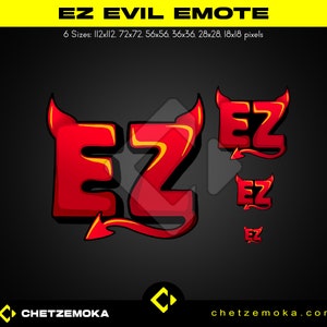 Devil EZ Text Emote for Twitch, Youtube, Discord Instant Delivery Evil ...