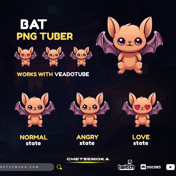 Bat Pngtuber - Etsy