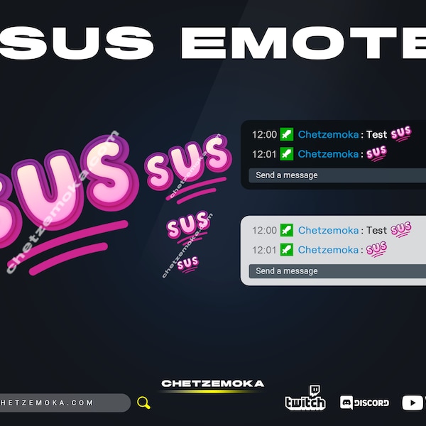 Twitch Emotes Sus - Etsy