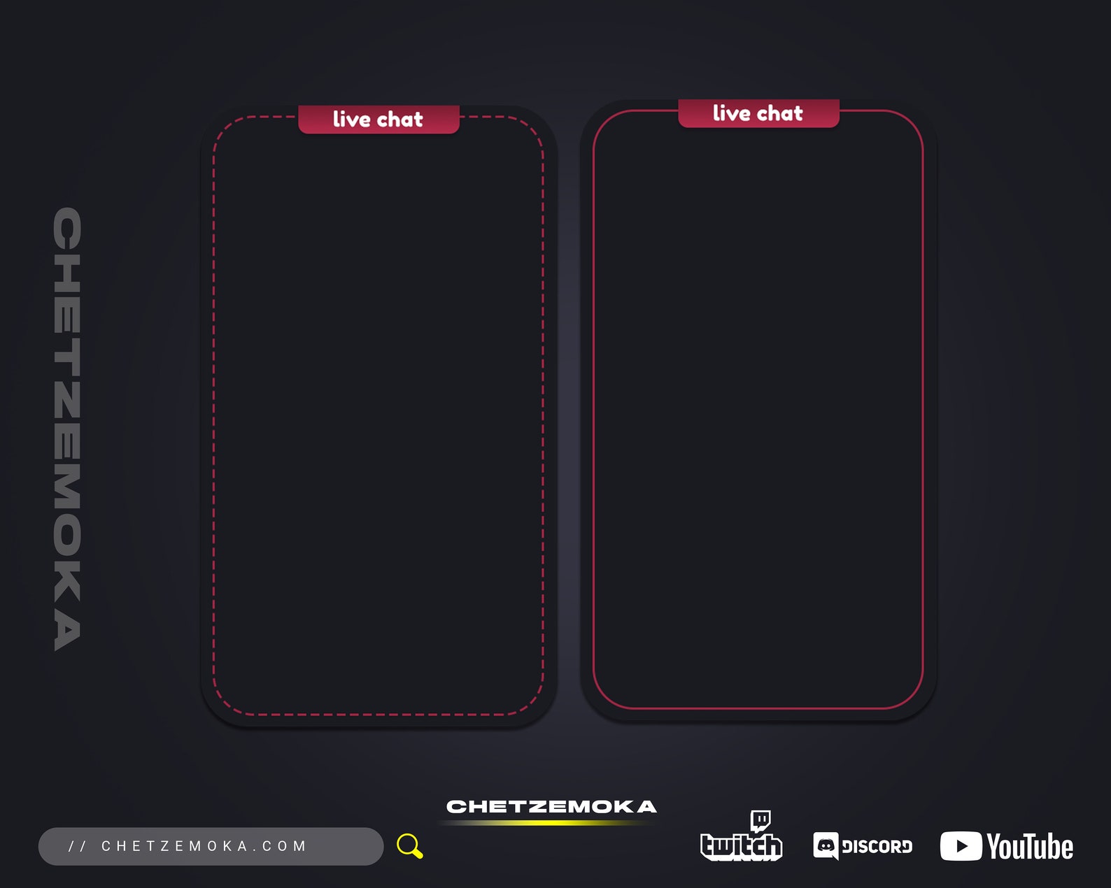 Twitch Chat Box Overlay Minimal and Aesthetic Chat Box Stream 2 Themes ...