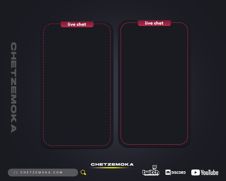 Twitch Chat Box Overlay Minimal and Aesthetic Chat Box Stream 2 Themes ...