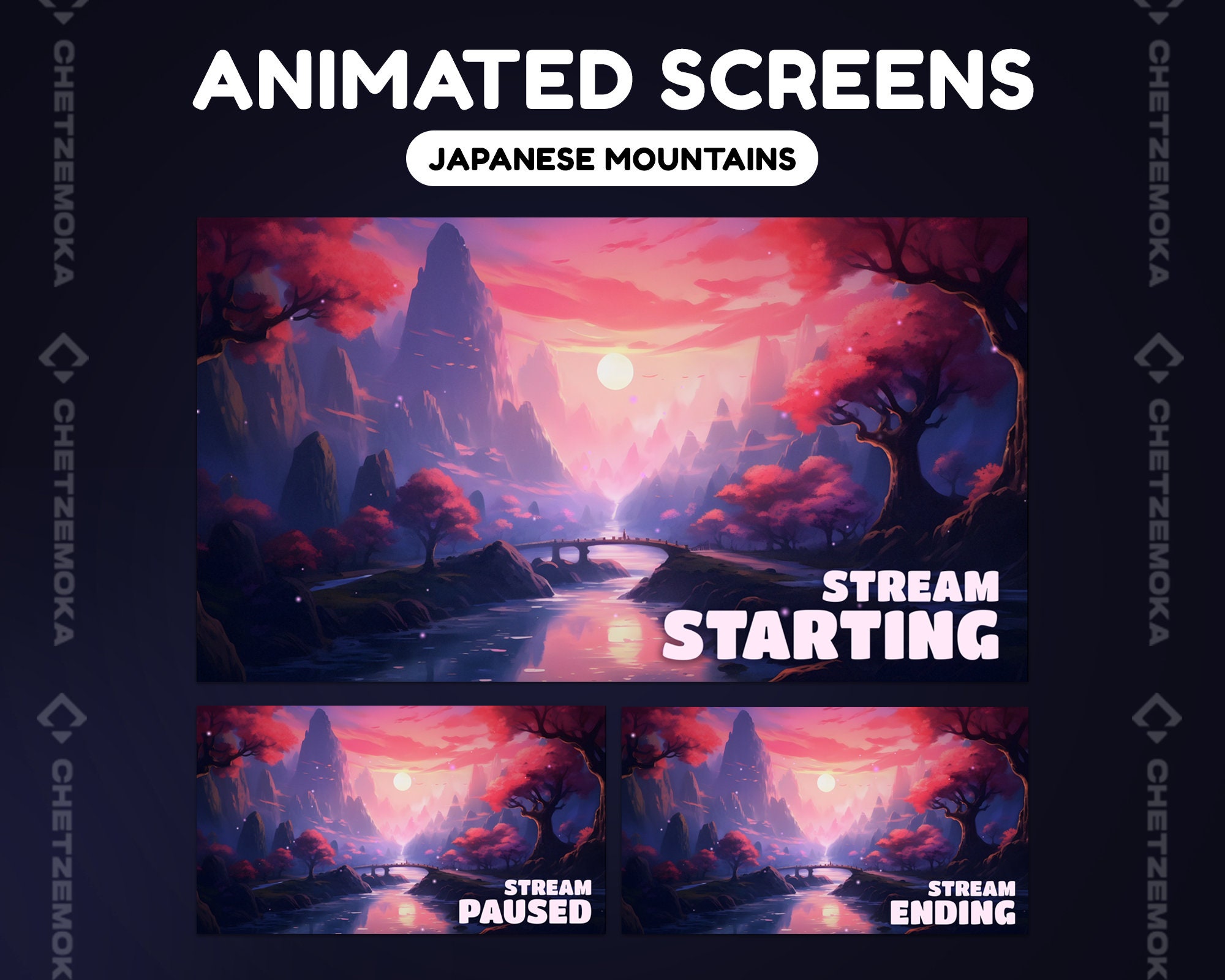 Japanese Mountains Stream Screens Stream Screens for Streamers Vtuber ...