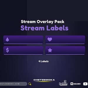 Stream Overlay Package Violet | Webcam Overlay | 18 Twitch Panels ...