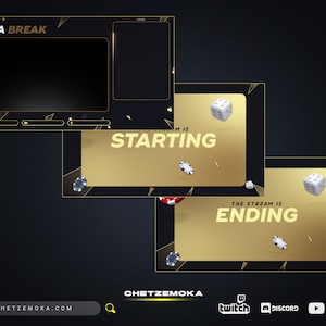 Animated Twitch Gold Poker Overlay: Streaming Screens & Badges - Etsy