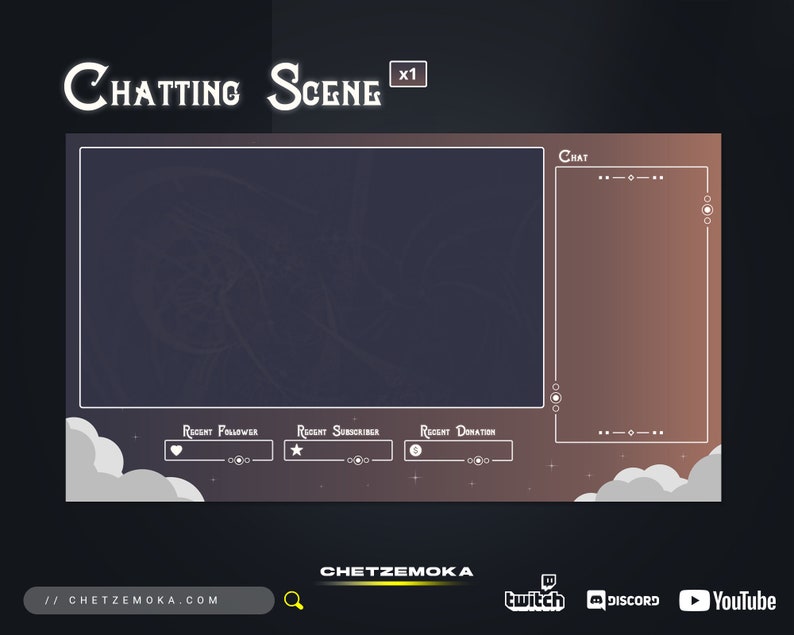 Animated Celestial Twitch Stream Overlay Package (digital Download) - Etsy