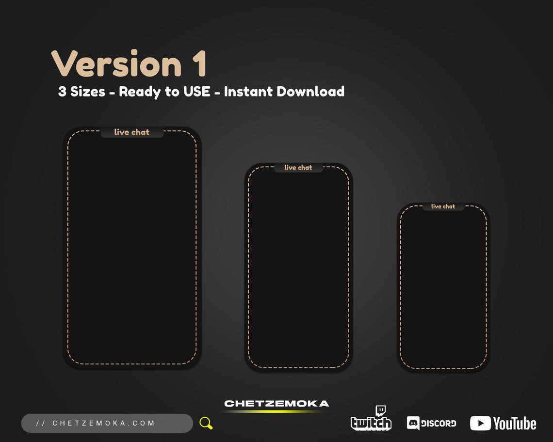 Twitch Chat Box Overlay Minimal and Aesthetic Chat Box Stream 2 Themes ...