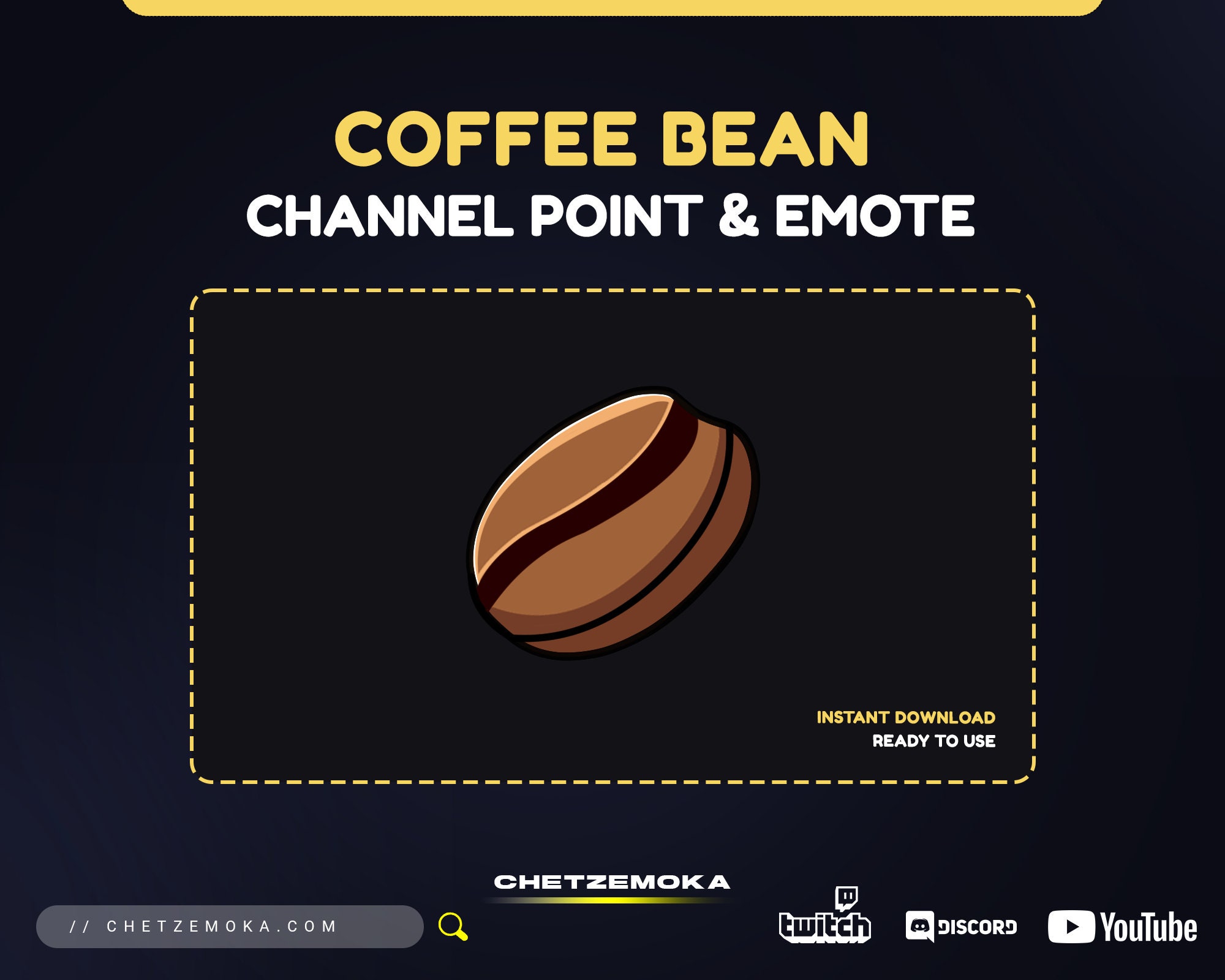 Coffee Bean Emote Channel Point Twitch Emote Twitch Channel Points ...