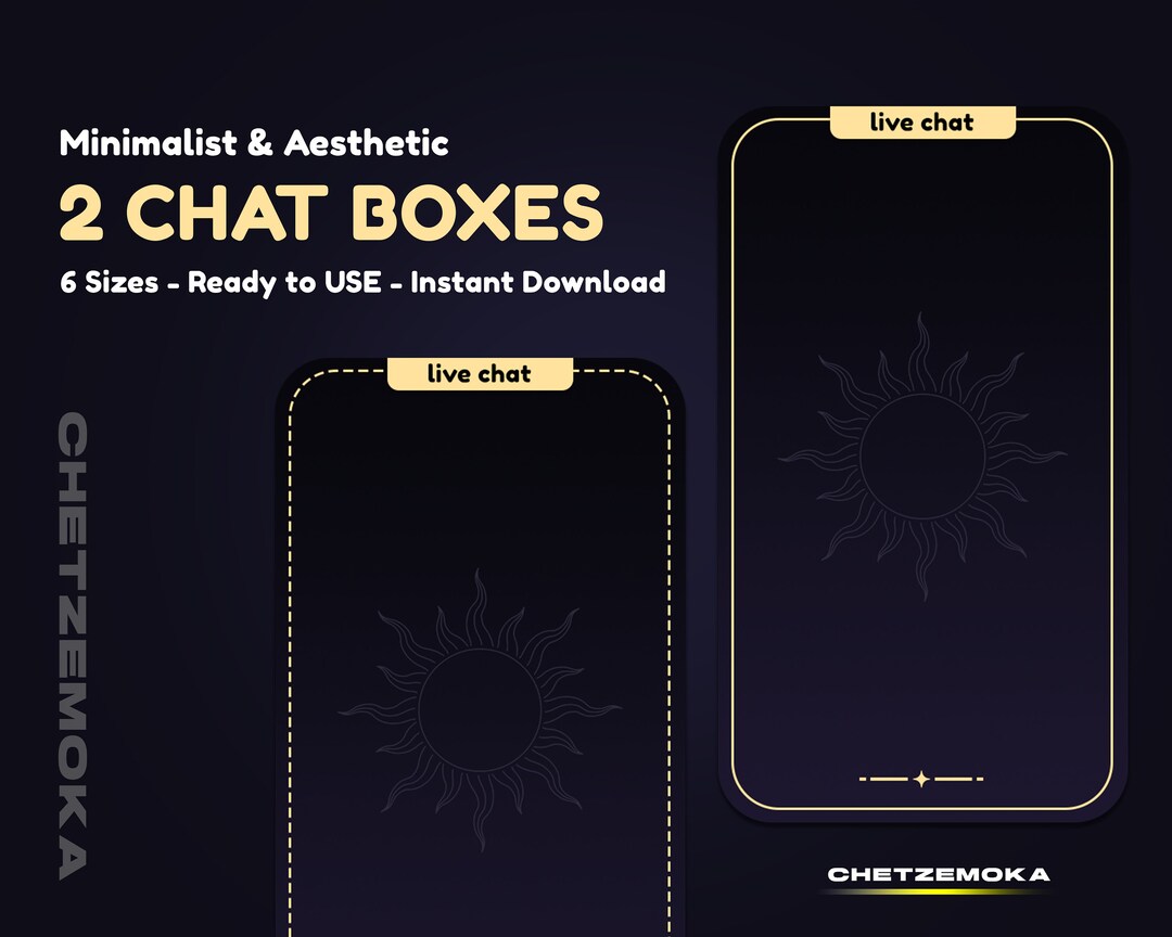 Twitch Chat Box Overlay | Celestial Chat Box Stream | 2 Themes | 6 ...
