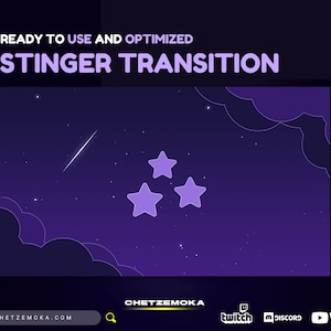Celestial Stinger Transition | Dark Purple Sky Animated Stinger ...